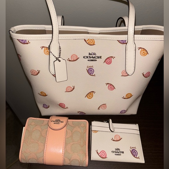 Coach | Bags | Coach Small City Tote With Snail Print | Poshmark